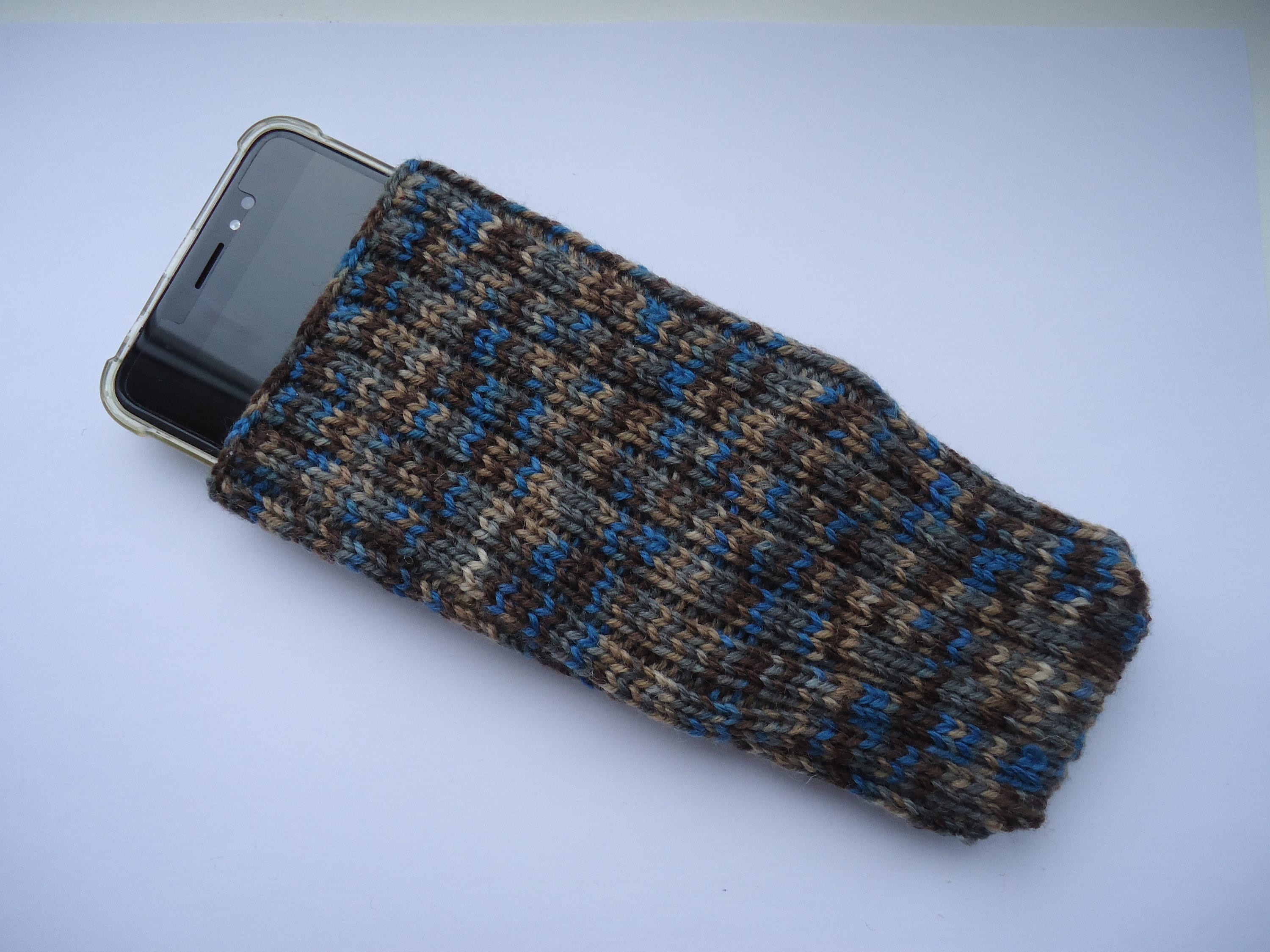 Phone Sock Knit iPhone Case Melange Smartphone Sleeve, Cellphone Cover ...