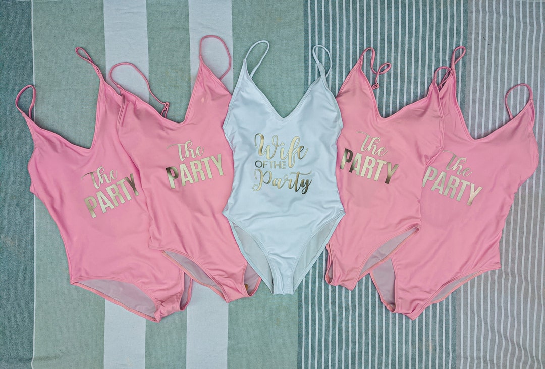 The Party Swimsuit – Bride Swimsuit - Bachelorette Bathing Suit – Bride ...