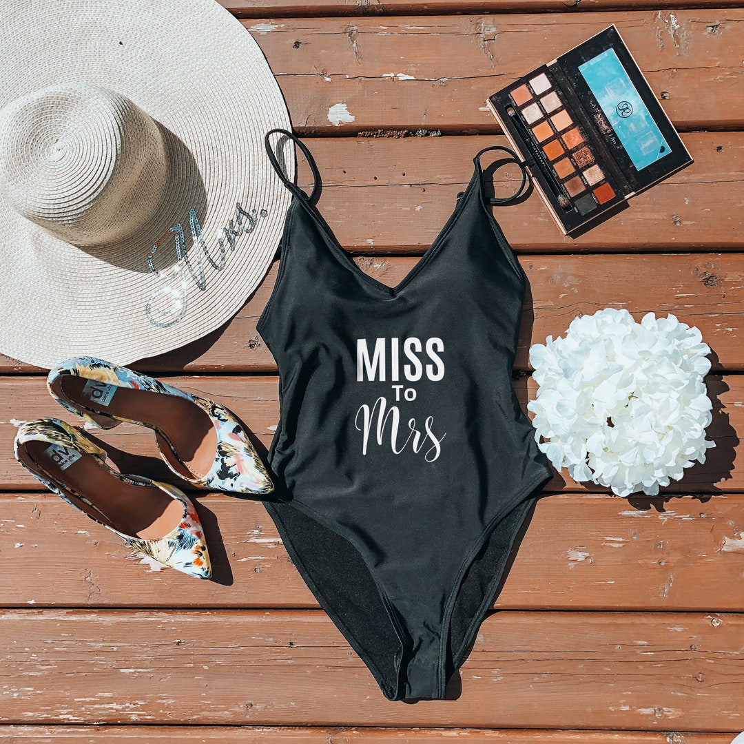 Miss to Mrs Bride Bathing Suit Bride Swimsuit Bachelorette Bathing Suit ...