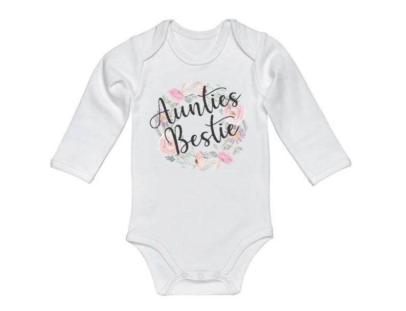 Aunties Bestie Aunt Onesie Baby Aunt Outfit Aunt Baby | Etsy