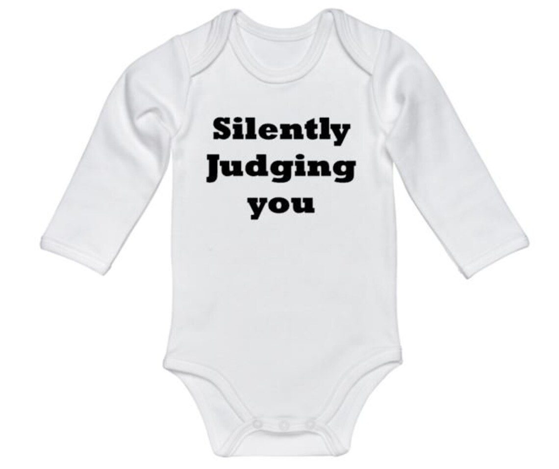Funny Baby Outfit Silently Judging You Baby Shower Gift | Etsy