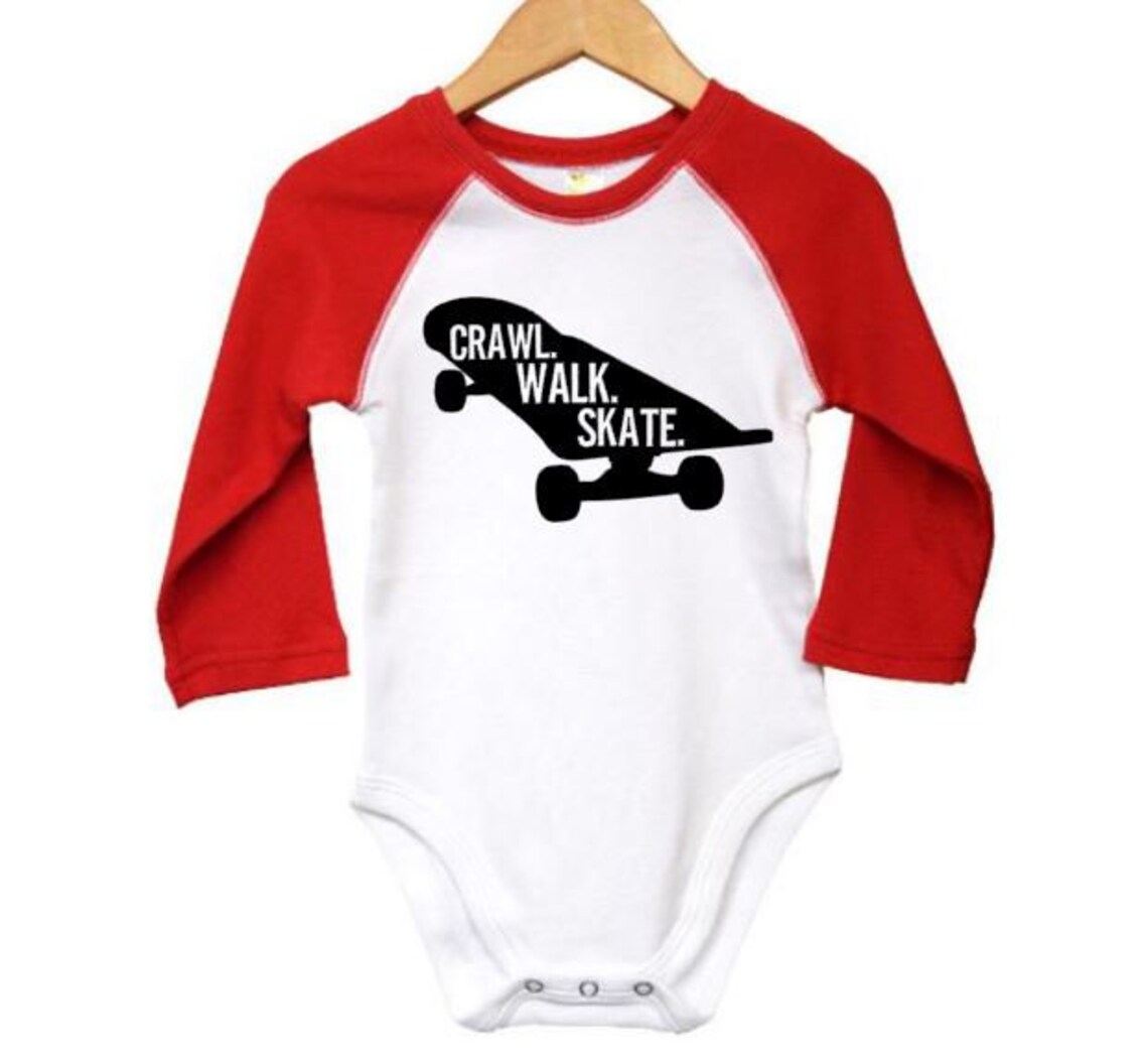 Skateboard Onesie Crawl Walk Skate Baby Skateboard Outfit - Etsy