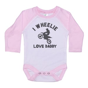 Motocross Onesie®, I Wheelie Love Daddy, Dirt Bike Onesie®, Dirt Bike Bodysuit, Baby ...