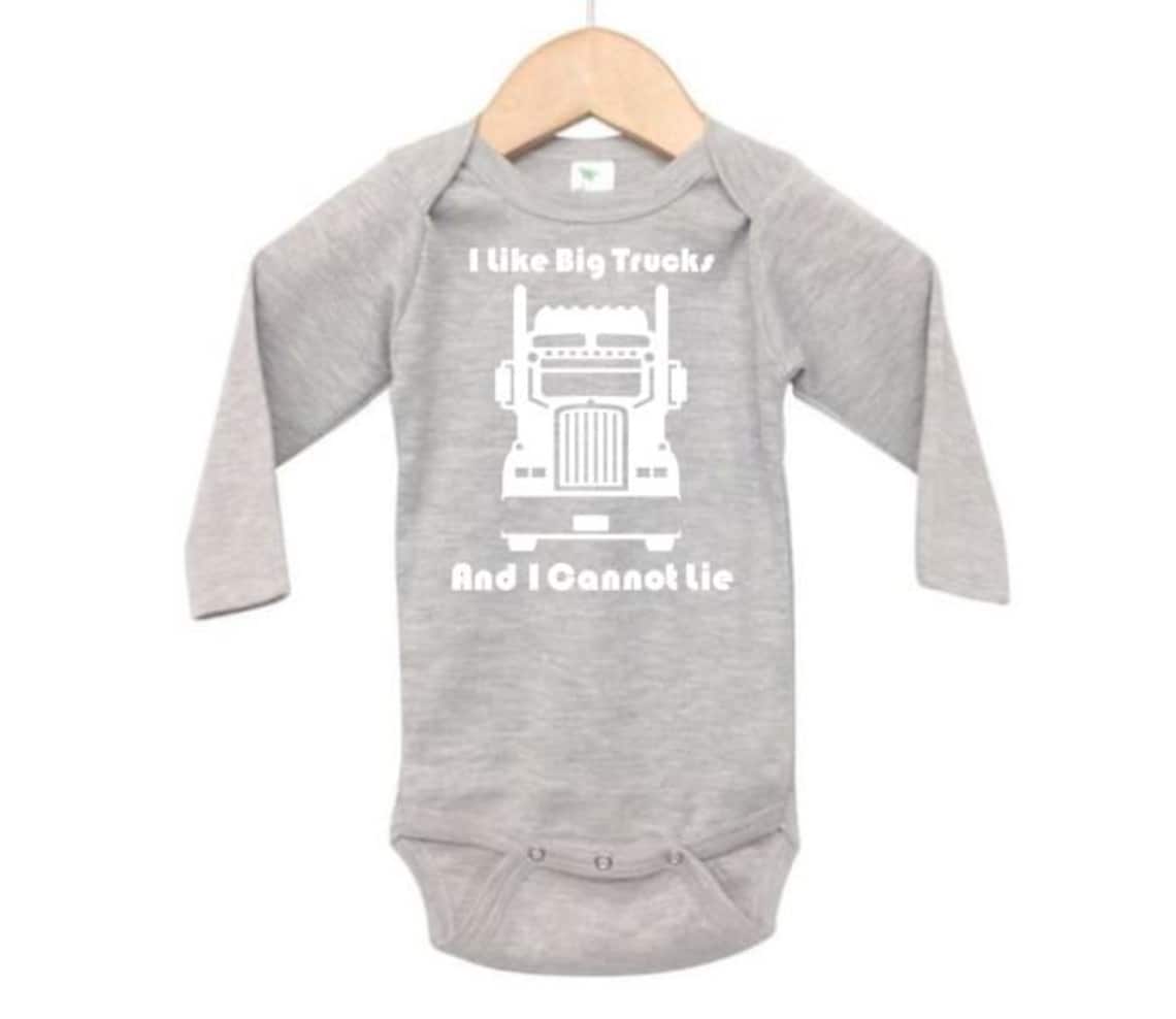 Truck Onesie I Like Big Trucks And I Cannot Lie Baby Truck | Etsy