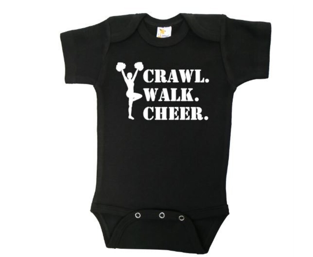 Cheerleading Baby Onesie / Crawl Walk Cheer / Cheerleader - Etsy