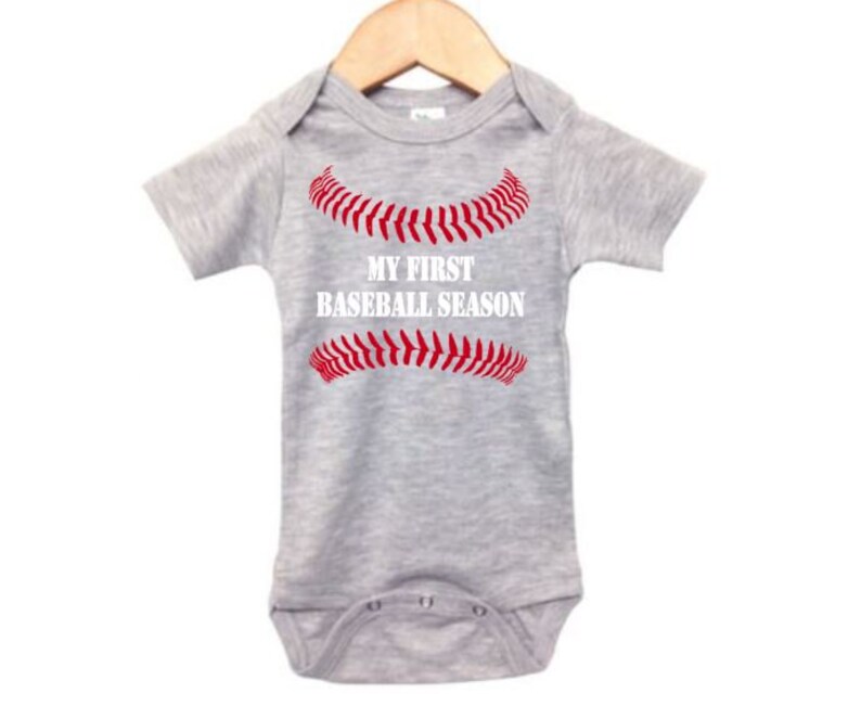 My First Baseball Season Baby Baseball Onesie Baseball - Etsy