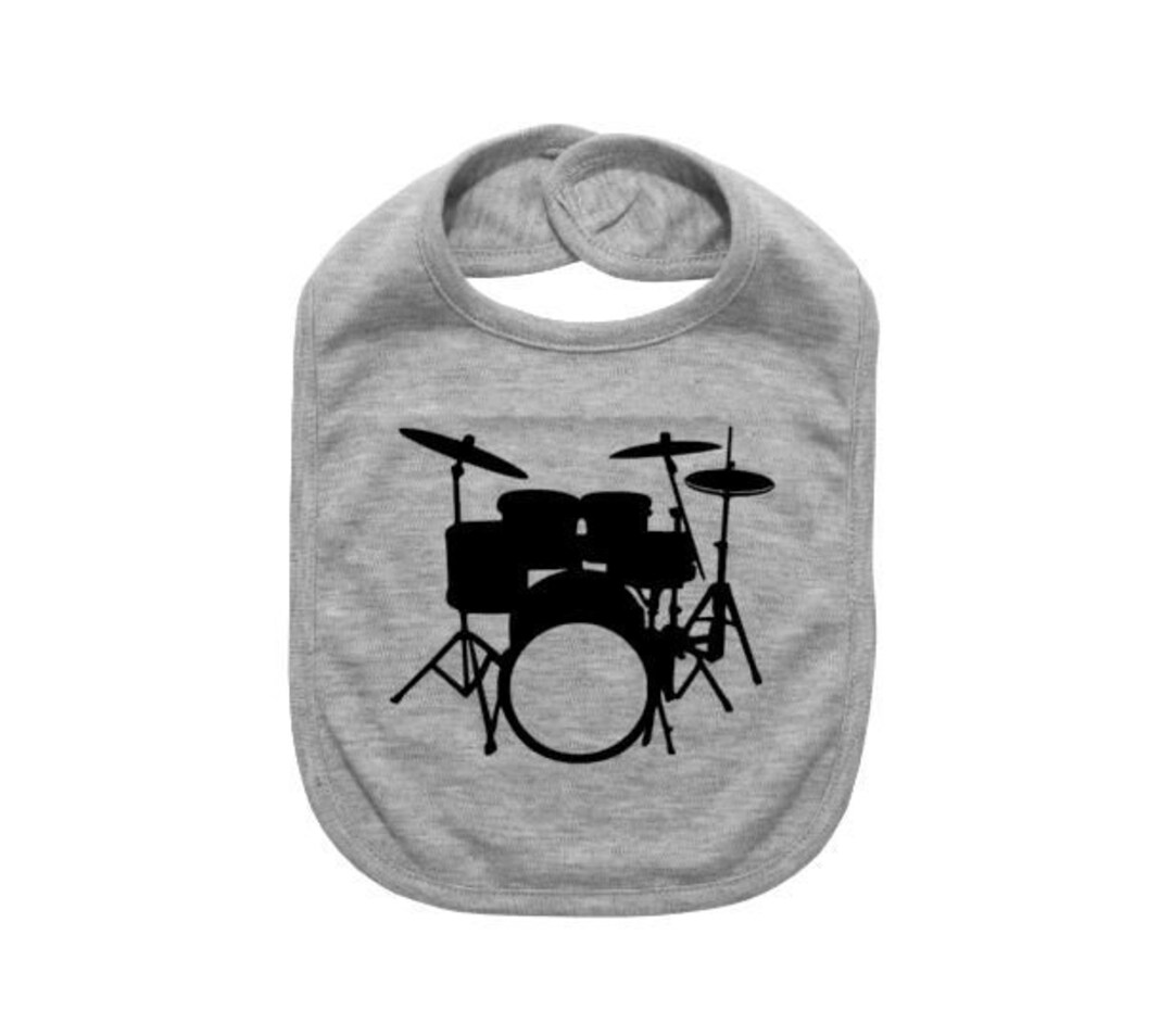 Cute Baby Bib, Drum Set, Baby Drummer, Baby Shower, Gift for Baby ...