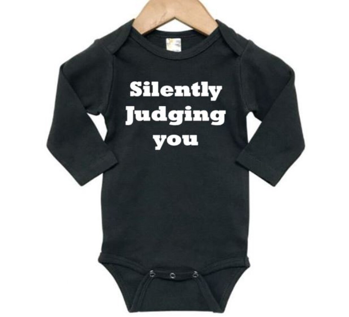 Funny Baby Outfit Silently Judging You Baby Shower Gift | Etsy