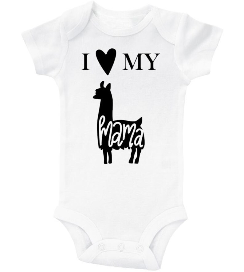 I Love My Mama Llama Baby Outfit Llama Onesie Funny Newborn | Etsy