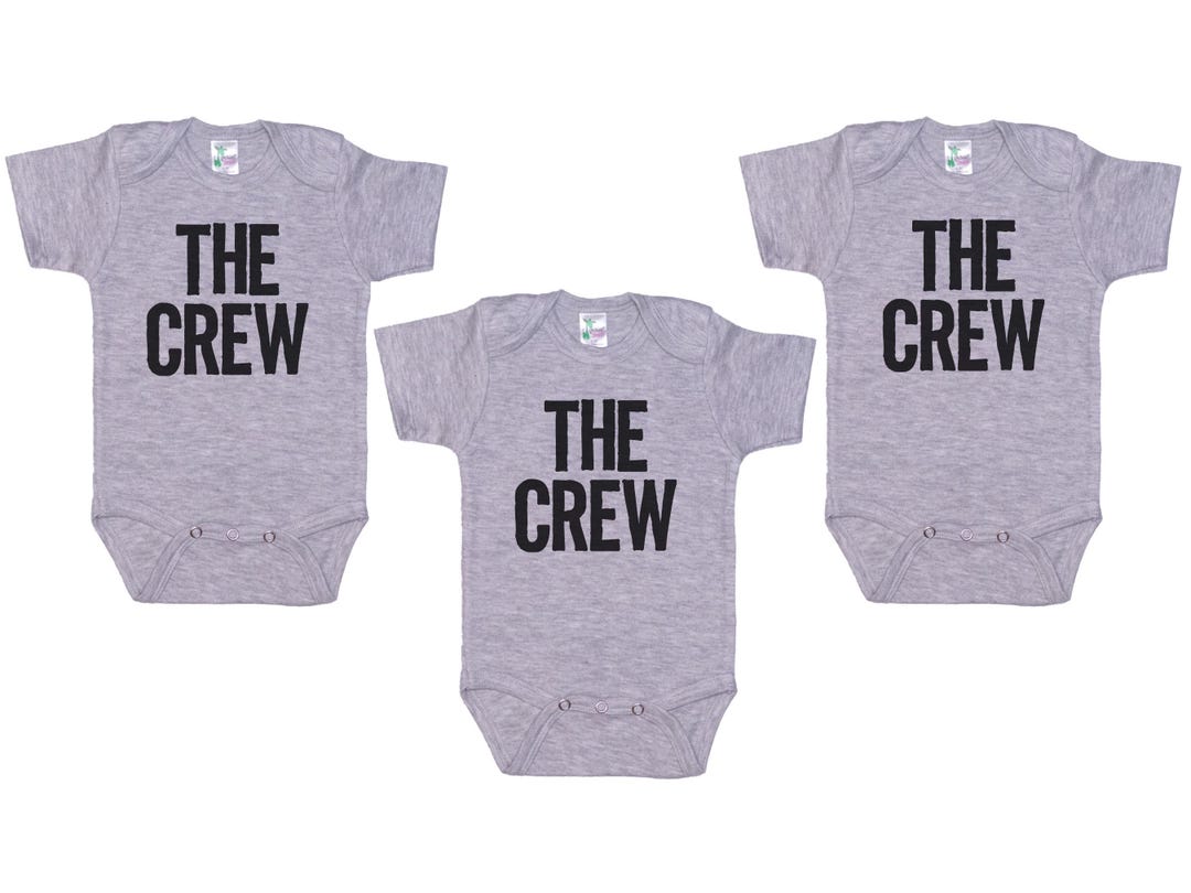 Triplets Onesie®, Matching Triplets Outfit, the Crew, Triplets Bodysuit ...