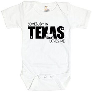 Somebody in Texas Loves Me Texas Bodysuit TX Onesie Baby - Etsy