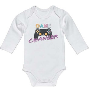 Gamer Onesie Game Changer Gaming Baby Announcement Video | Etsy