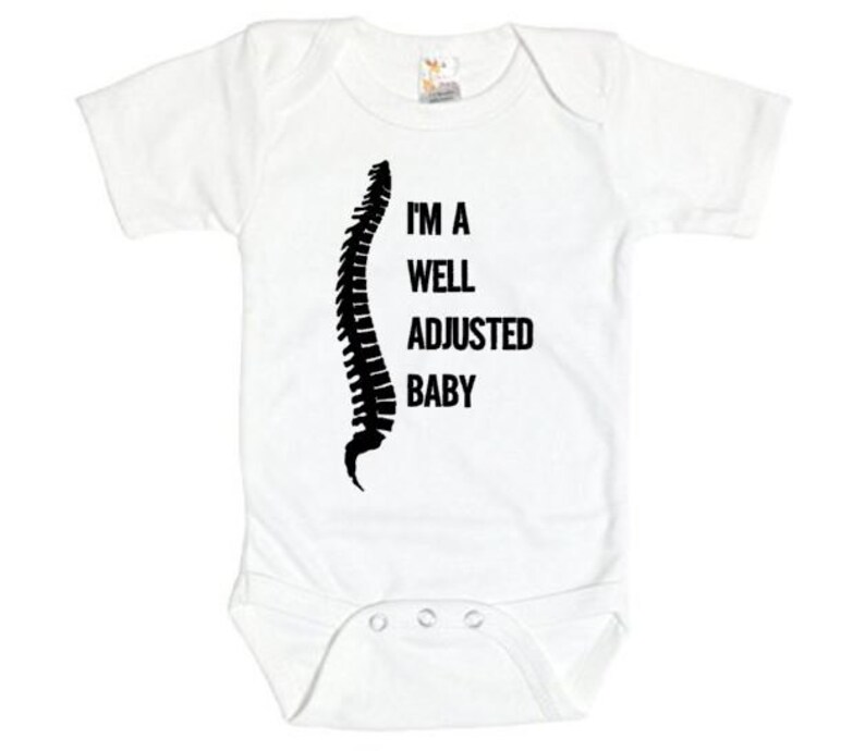 Chiropractor Onesie I'm A Well Adjusted Baby - Etsy