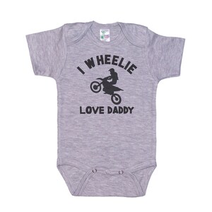 Motocross Onesie®, I Wheelie Love Daddy, Dirt Bike Onesie®, Dirt Bike Bodysuit, Baby ...