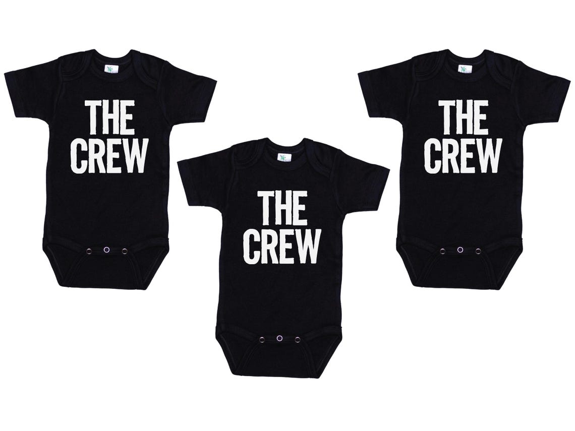 Triplets Onesie®, Matching Triplets Outfit, the Crew, Triplets Bodysuit ...