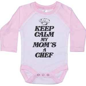 Chef Onesie®, Keep Calm My Mom's A Chef, Cooking Bodysuit, Funny Baby ...