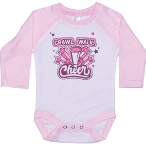 Cheerleading Baby Onesie® / Crawl Walk Cheer / Cheerleader Bodysuit ...
