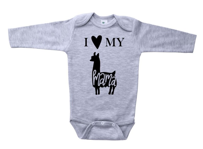 I Love My Mama Llama Baby Outfit Llama Onesie Funny Newborn | Etsy
