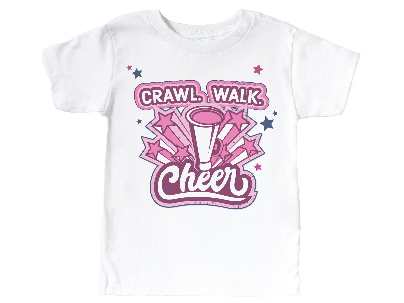 Girls Cheer Shirt, Crawl Walk Cheer, Cheerleading Shirt, Toddler Cheer ...