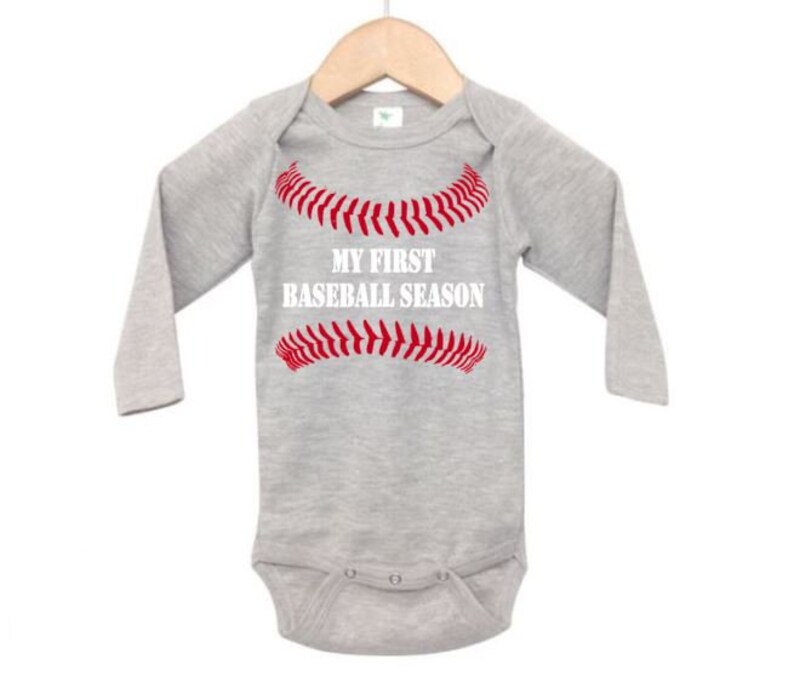 My First Baseball Season Baby Baseball Onesie Baseball - Etsy