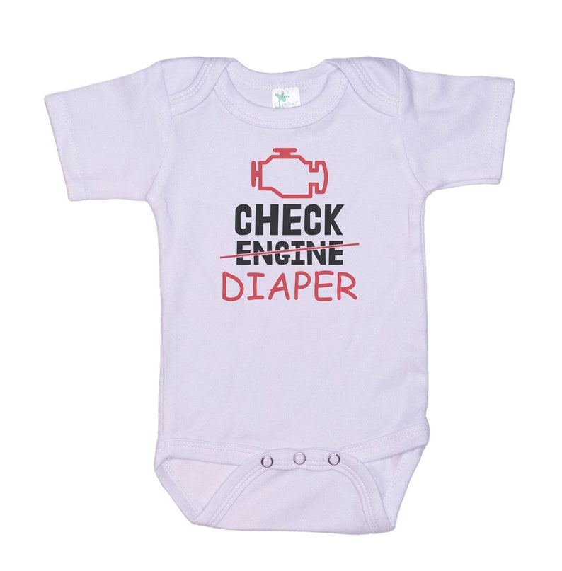 Mechanic Onesie®, Check Diaper, Baby Mechanic Outfit, Check Engine ...