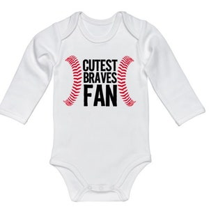 Braves Onesie Cutest Braves Fan Baseball Onesie Atlanta - Etsy