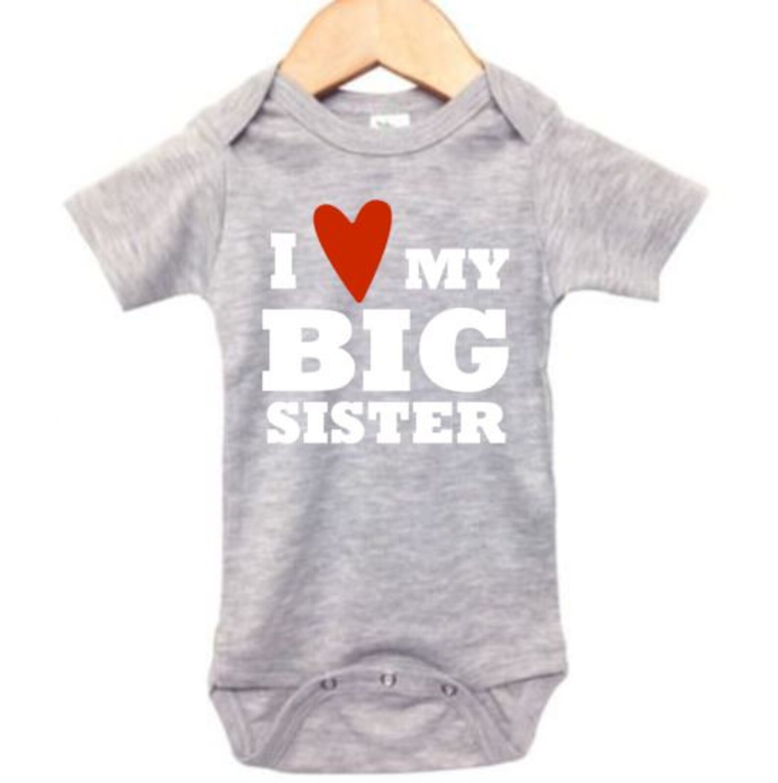Big Sister Onesie I Love My Big Sister Big Sister Bodysuit - Etsy