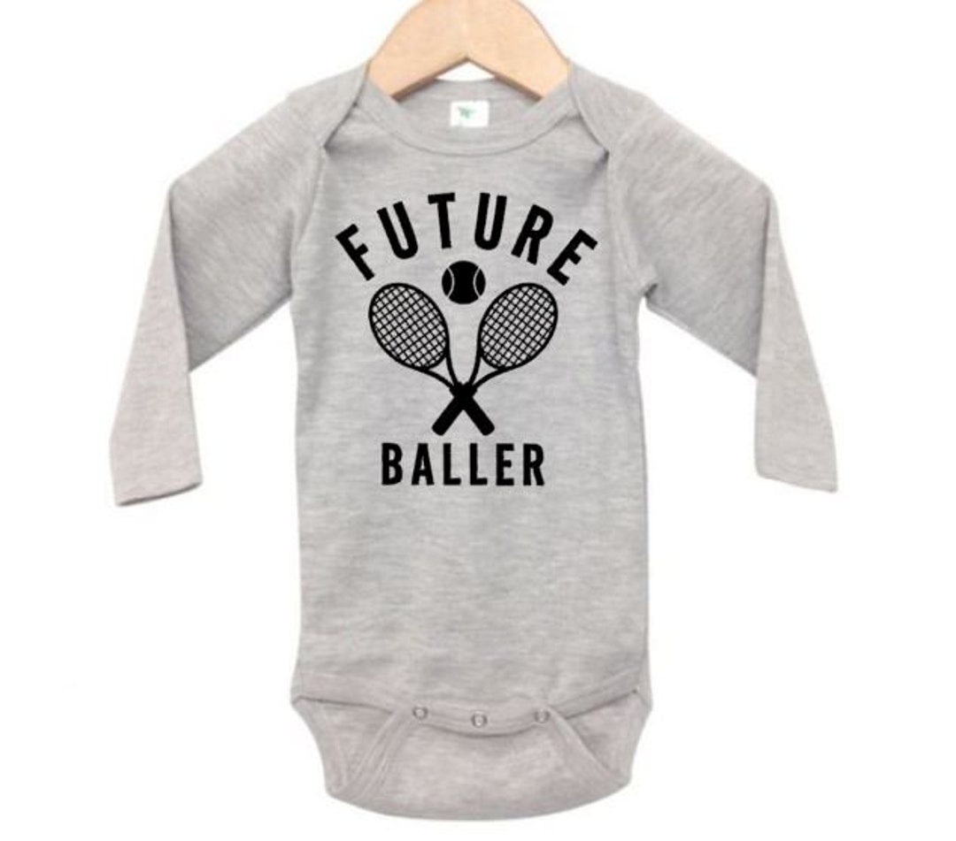 Baby Tennis Outfit Future Baller Baby Announcement Baby - Etsy