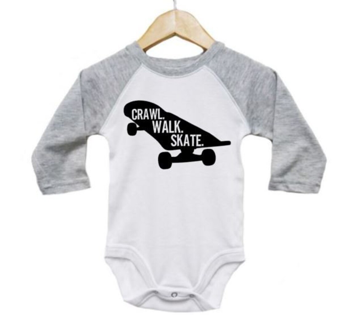 Skateboard Onesie Crawl Walk Skate Baby Skateboard Outfit - Etsy