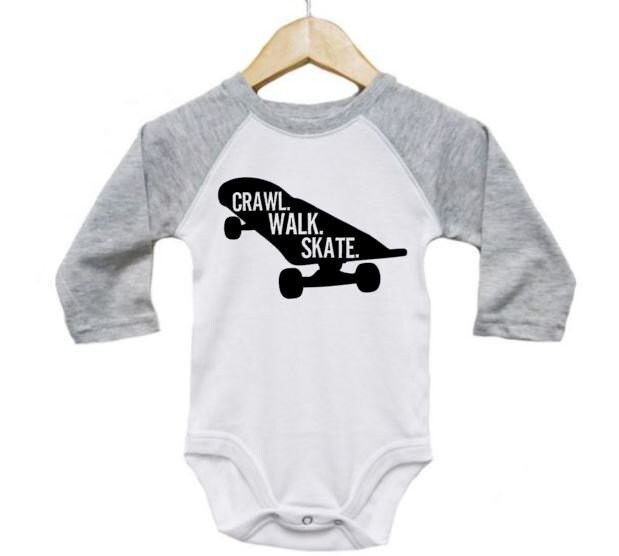 Skateboard Onesie Crawl Walk Skate Baby Skateboard Outfit - Etsy