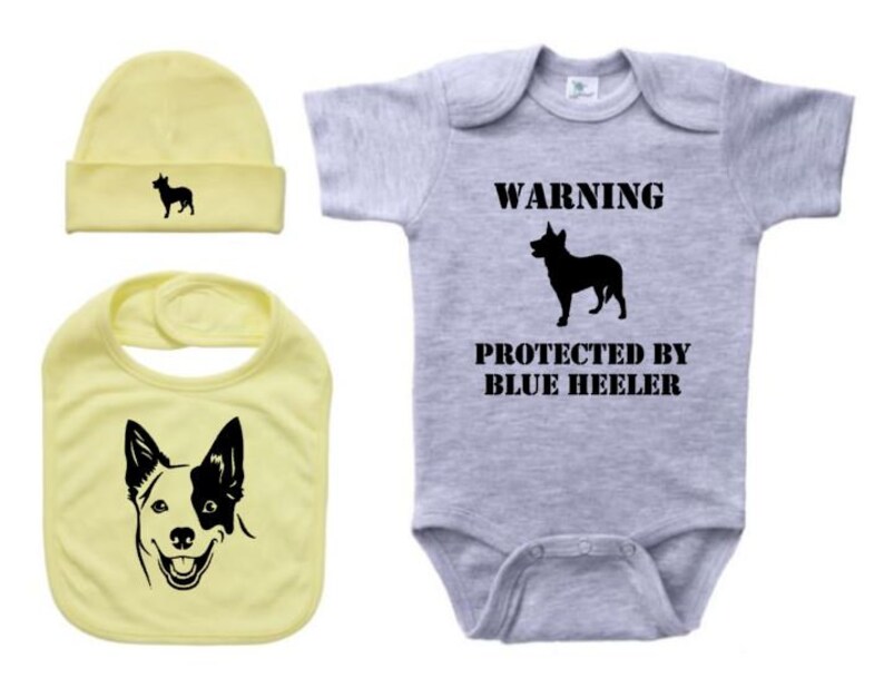 Blue Heeler Gift Set, Australian Cattle Dog, Baby Shower Gift, Blue ...