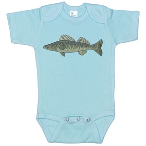 Fishing Onesie®, Walleye, Walleye Baby Outfit, Fishing Baby Outfit ...