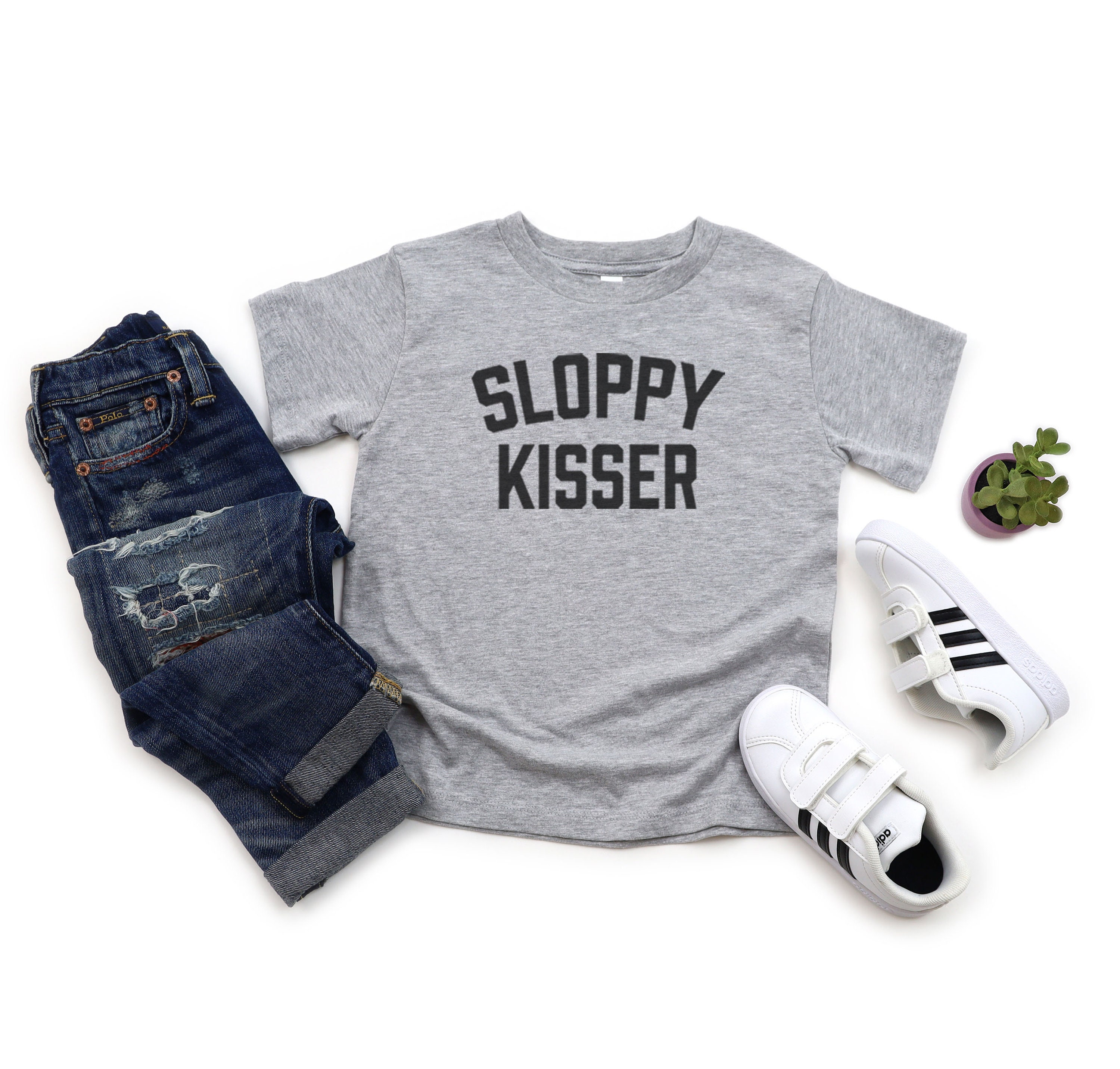 Funny Kids Shirt Sloppy Kisser Trendy Toddler Shirt Gift | Etsy