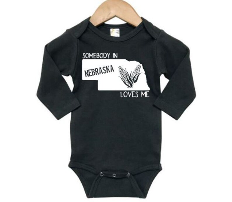 Somebody in Nebraska Loves Me Nebraska Onesie Baby Nebraska - Etsy