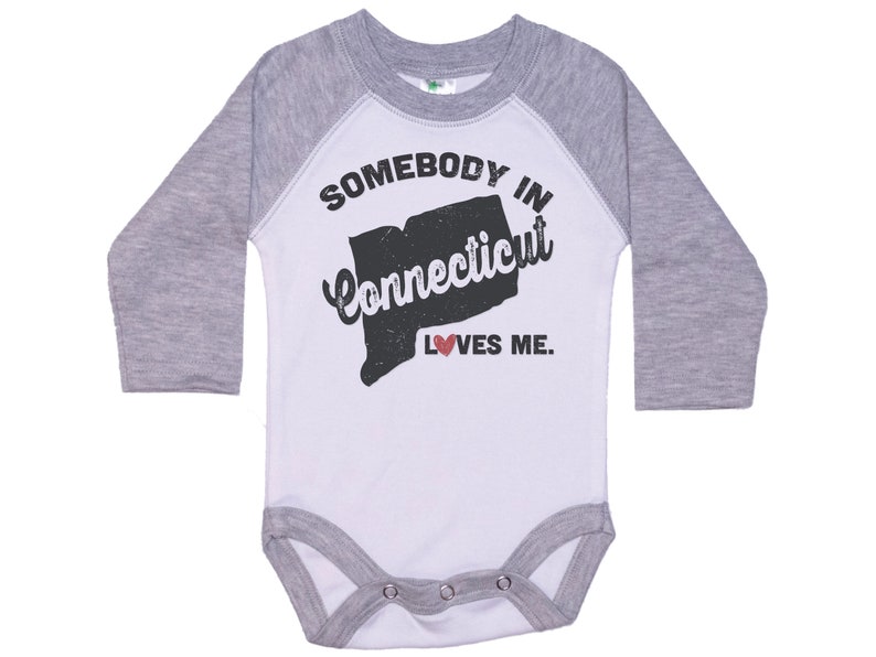 Somebody in Connecticut Loves Me, Connecticut Onesie®, Baby Connecticut ...