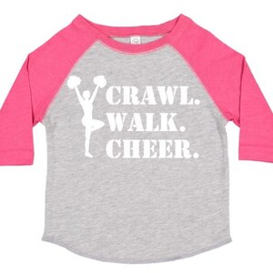 Girls Cheer Shirt Crawl Walk Cheer Cheerleading Shirt - Etsy