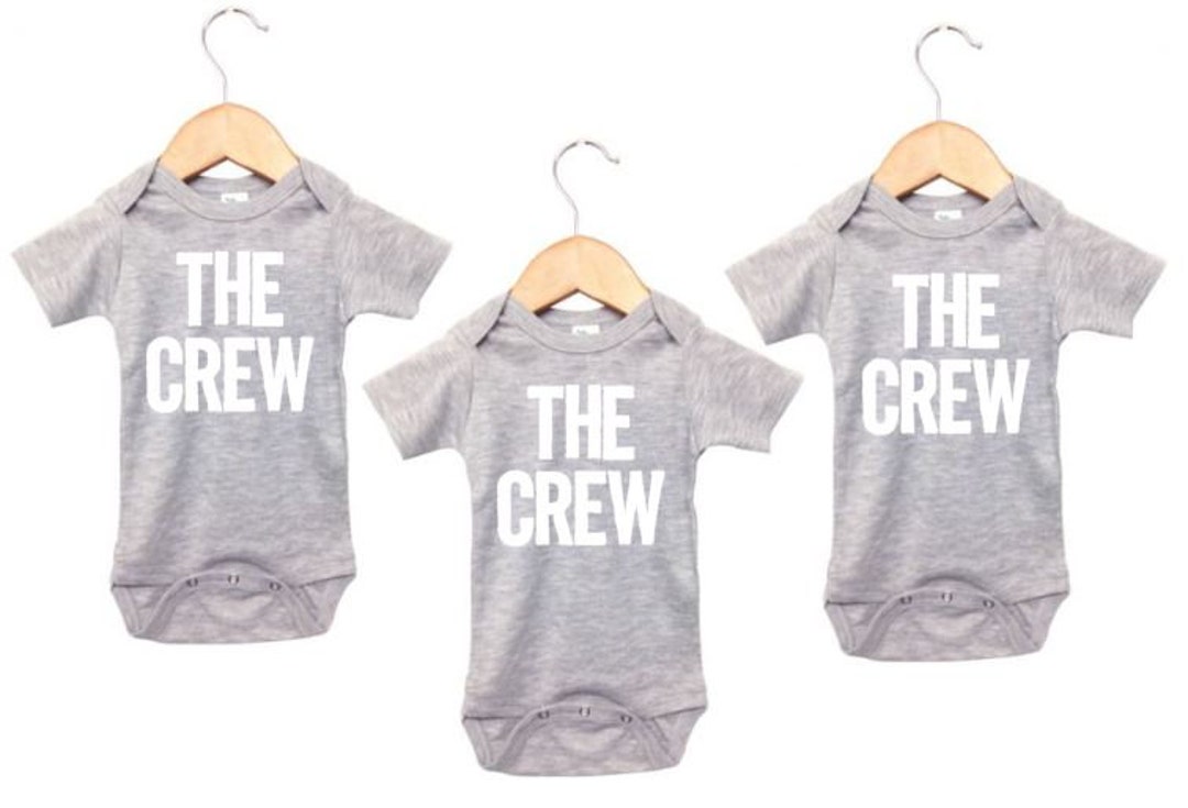 Triplets Onesie®, Matching Triplets Outfit, the Crew, Triplets Bodysuit ...