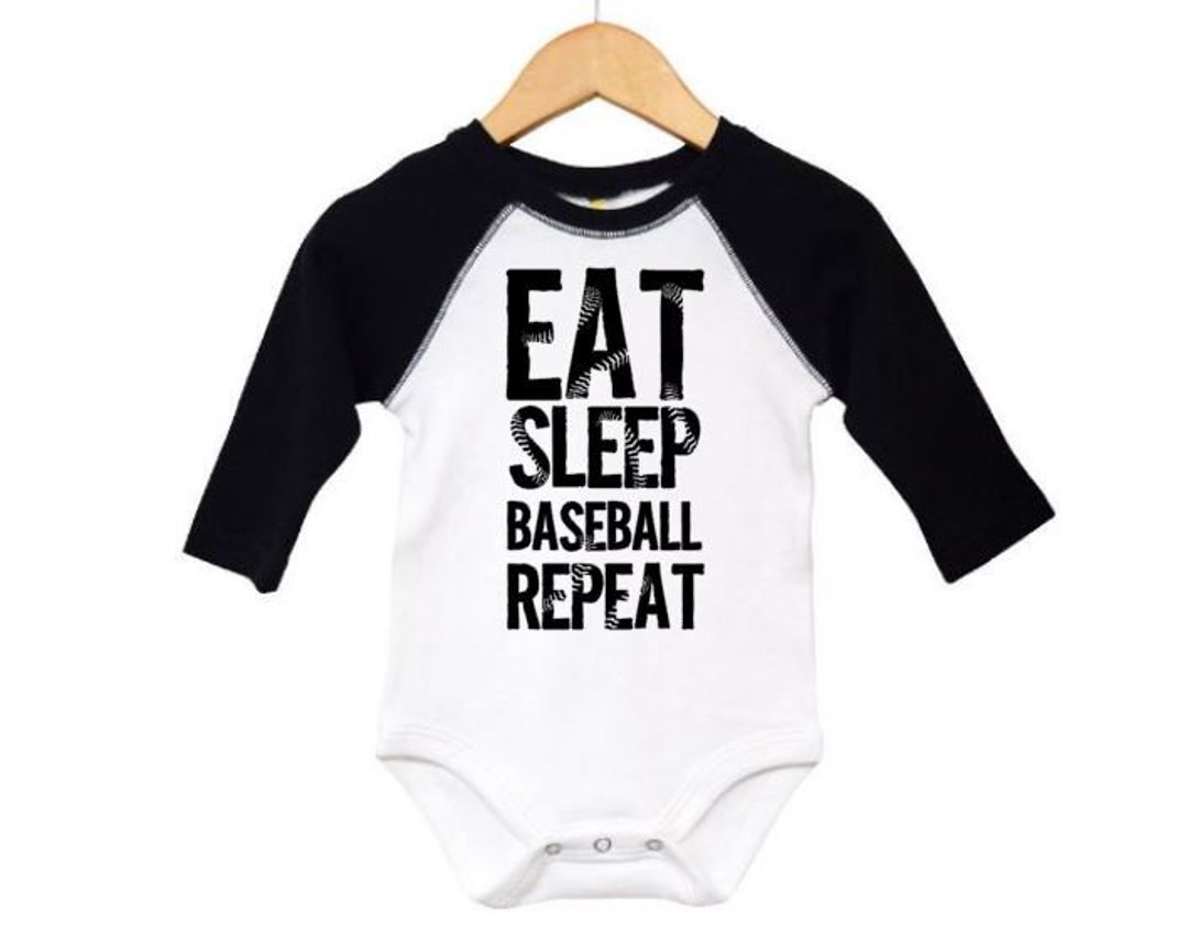Baby Baseball Onesie®, Eat Sleep Baseball Repeat, Baseball Onesie ...