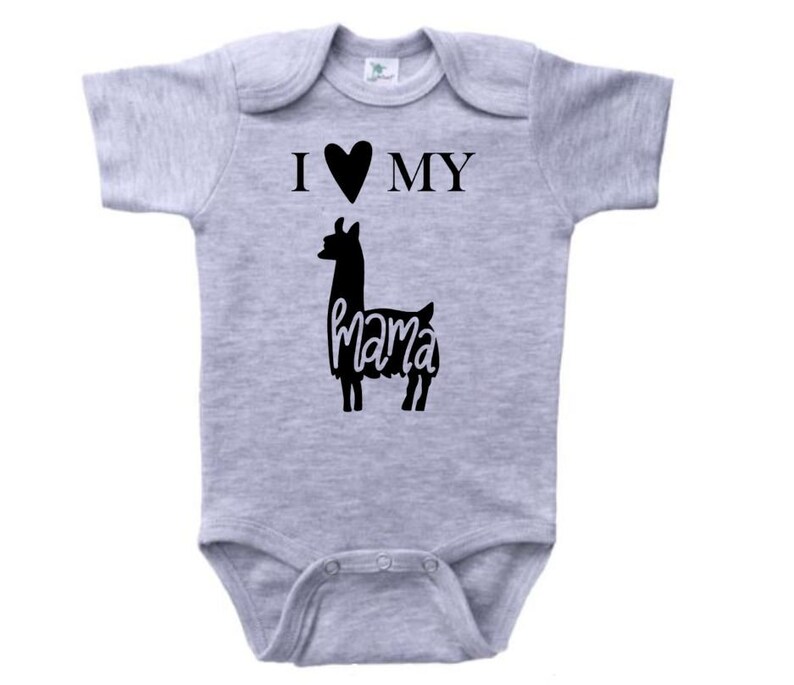 I Love My Mama Llama Baby Outfit Llama Onesie Funny Newborn | Etsy
