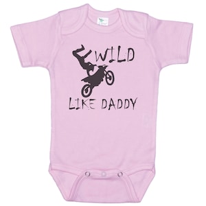 Motocross Onesie®, Wild Like Daddy, Dirt Bike Onesie®, Dirt Bike Bodysuit, Baby Announcement ...