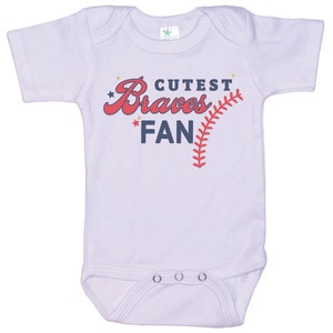 Braves Onesie®, Cutest Braves Fan, Baseball Onesie®, Atlanta Baseball ...