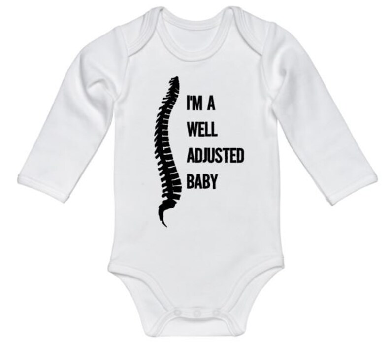 Chiropractor Onesie I'm A Well Adjusted Baby - Etsy