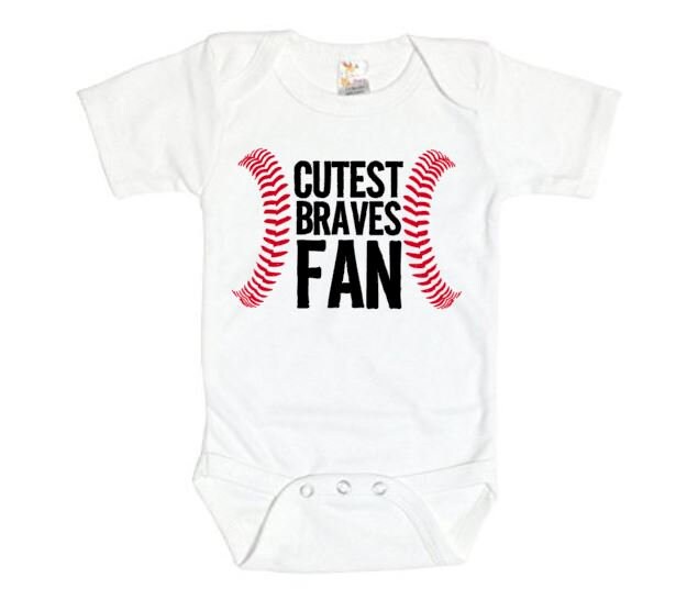 Braves Onesie Cutest Braves Fan Baseball Onesie Atlanta - Etsy