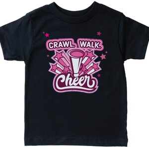Girls Cheer Shirt, Crawl Walk Cheer, Cheerleading Shirt, Toddler Cheer ...