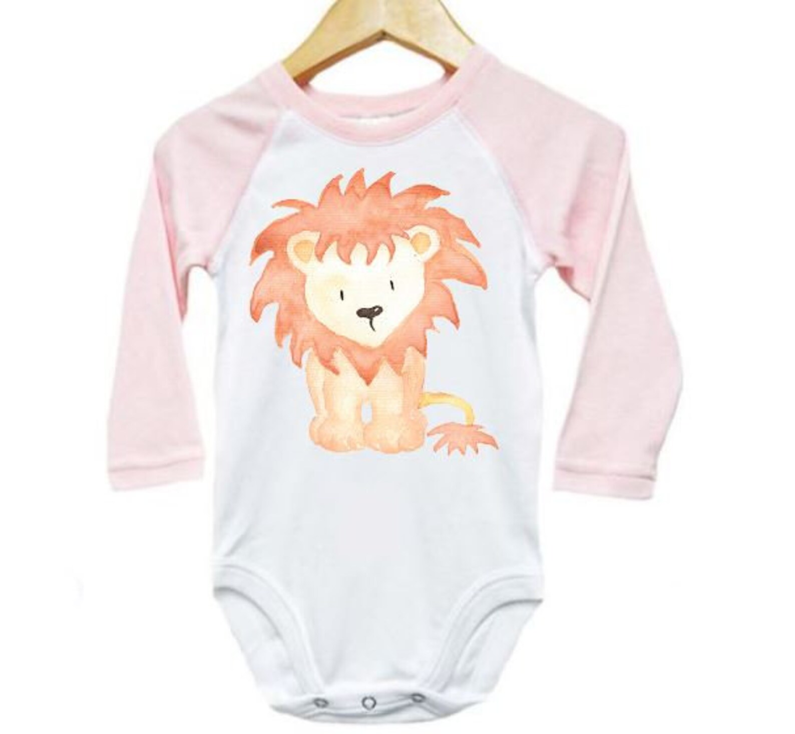 Lion Onesie Watercolor Lion Lion Bodysuit Lion Romper Baby - Etsy