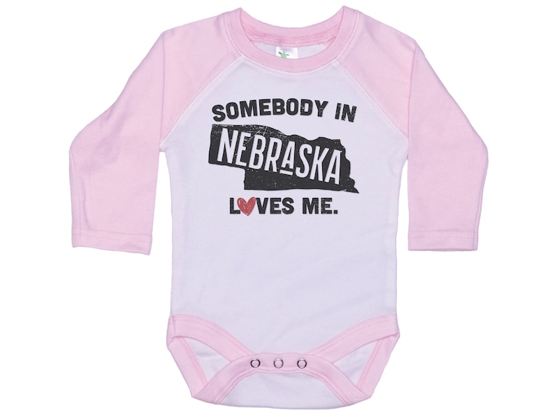 Somebody in Nebraska Loves Me, Nebraska Onesie®, Baby Nebraska Outfit ...