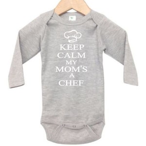 Chef Onesie Keep Calm My Mom's A Chef Cooking Bodysuit - Etsy