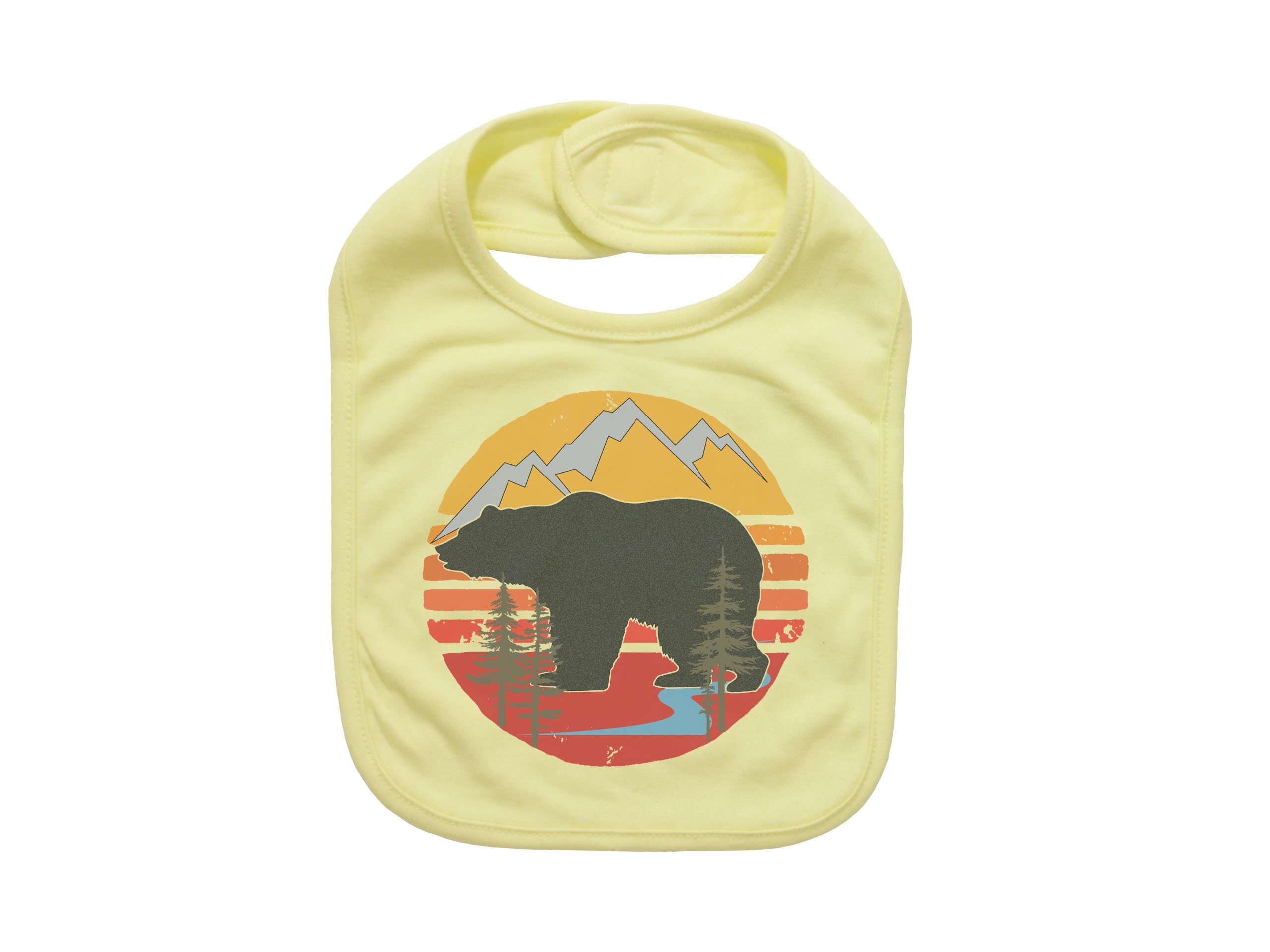 Baby Bib, Bear Sun, Baby Bear Bib, Mountain Baby Bib, Gift for Baby ...