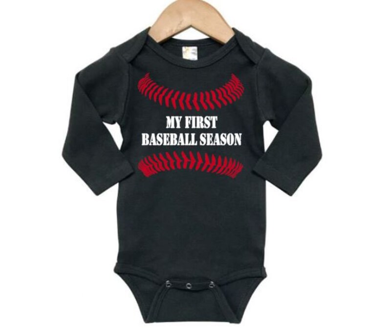 My First Baseball Season Baby Baseball Onesie Baseball - Etsy
