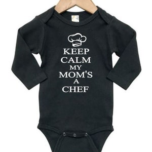 Chef Onesie Keep Calm My Mom's A Chef Cooking Bodysuit - Etsy